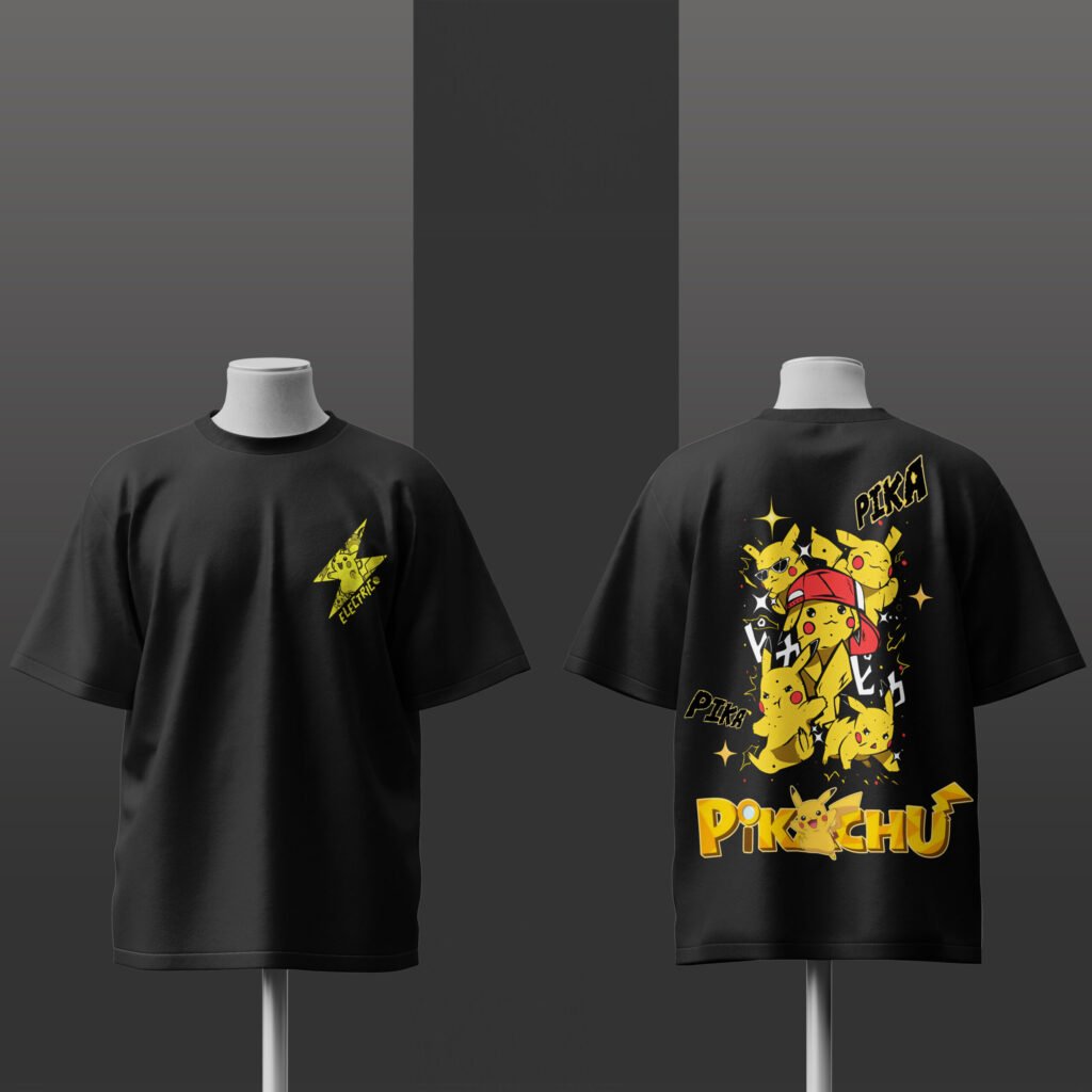 Pikachu Oversized T-Shirt – Electric Style ⚡ | LUMOS